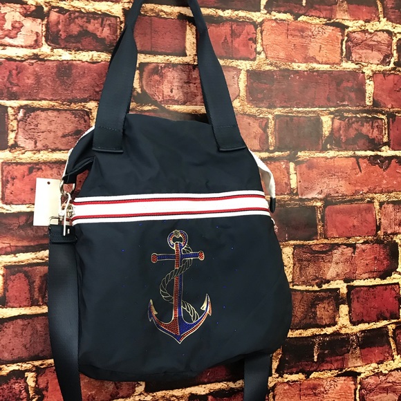 princess cruise | Bags | New Nautical Tote With Anchor Crossbody Navy ...